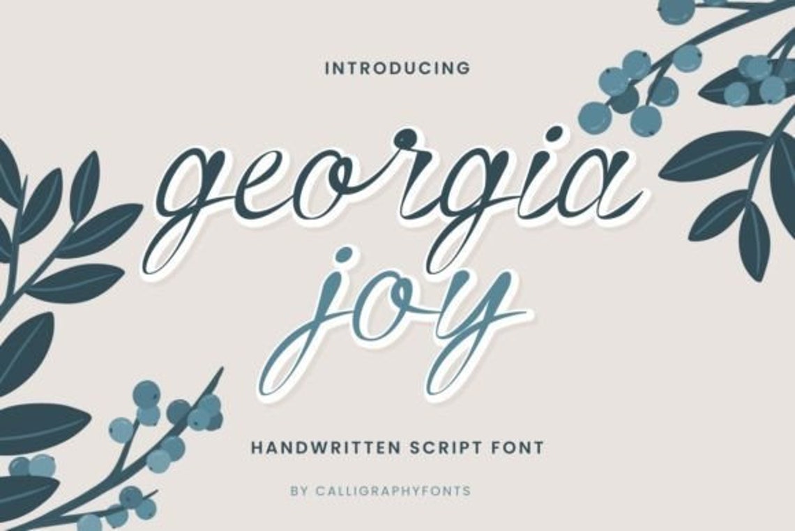 Georgia Joy Font, Handwritten Font, Thin Font, Calligraphy Font ...
