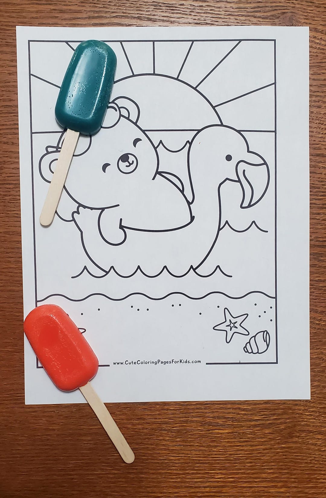 Popsicle Crayons (long) - Etsy