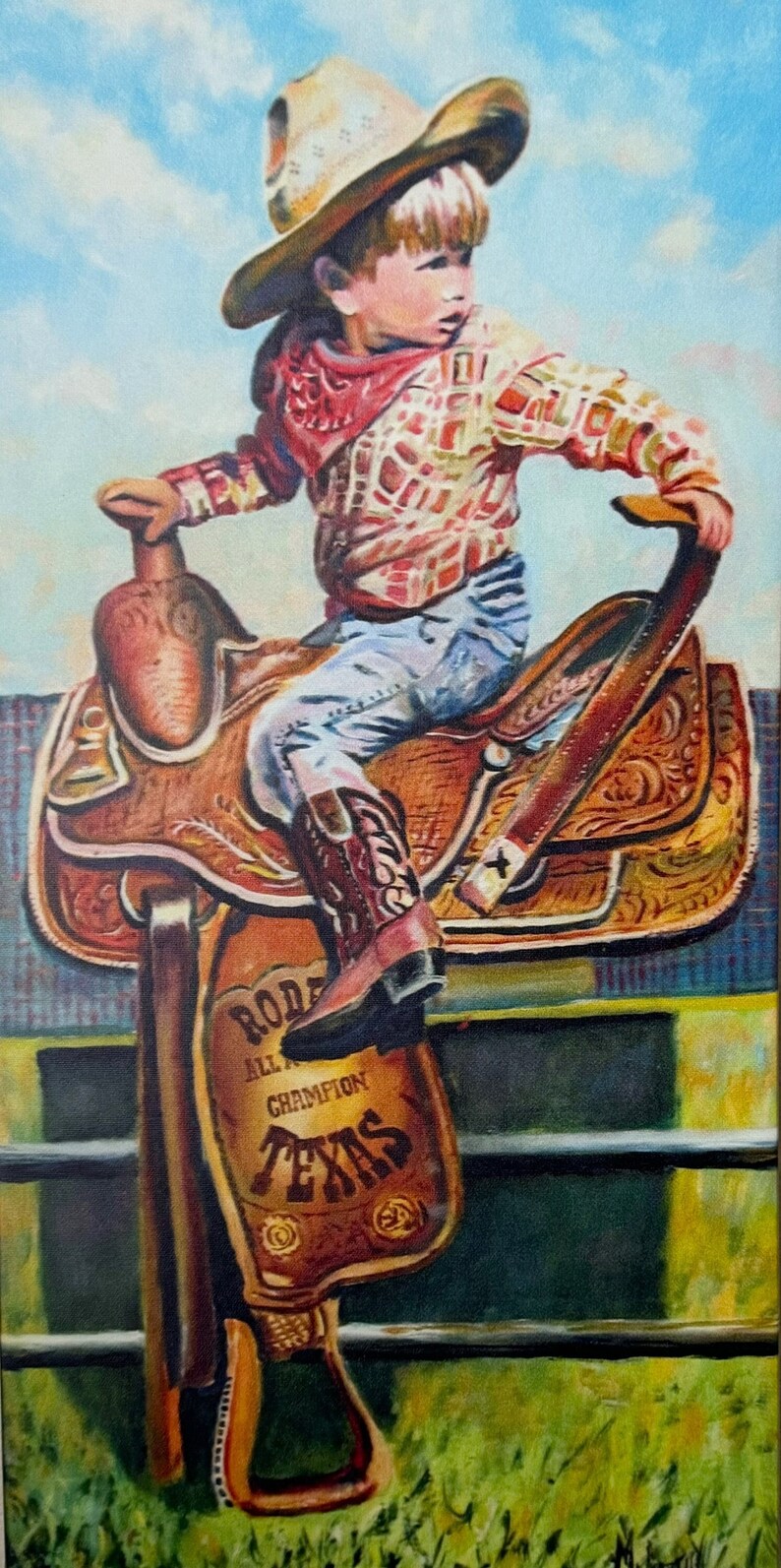 Little Buckaroo, All Around Champion, Rodeo Cowboy. This 12 X 24 ...