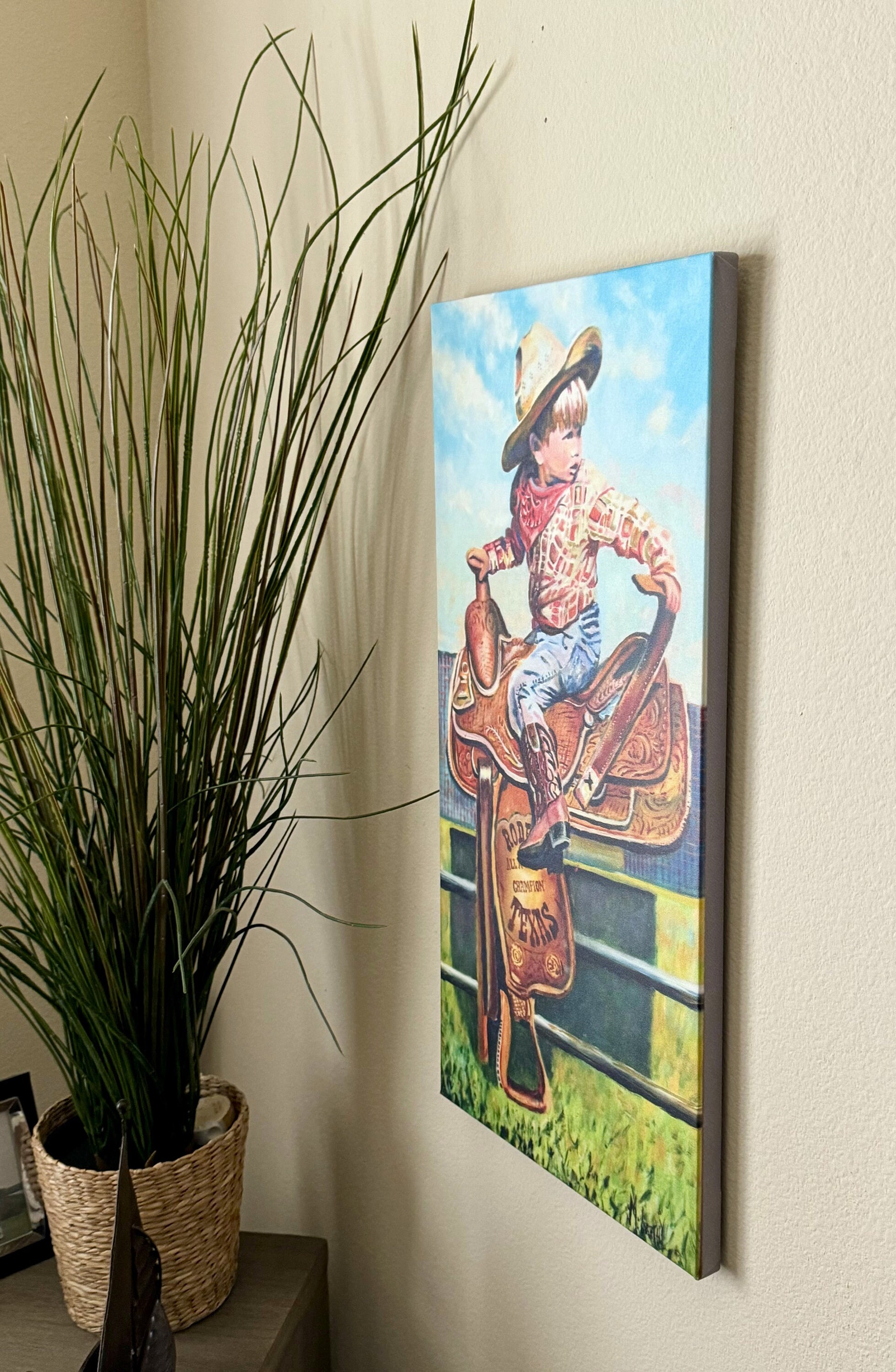 Little Buckaroo, All Around Champion, Rodeo Cowboy. This 12 X 24 ...