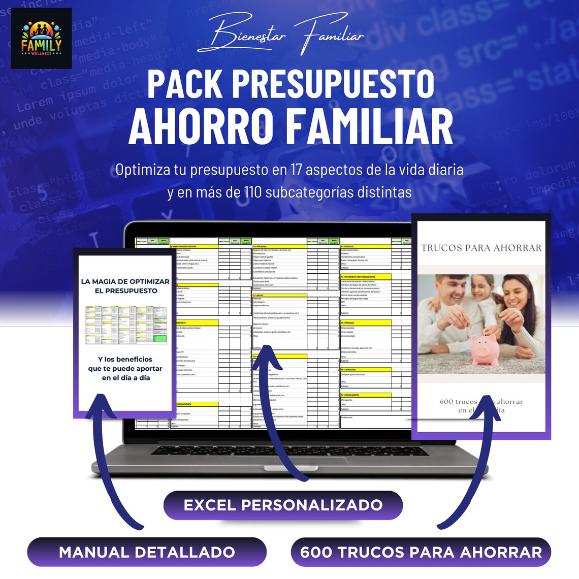 Family Savings Budget Pack: Personalized Excel + Detailed Manual ...