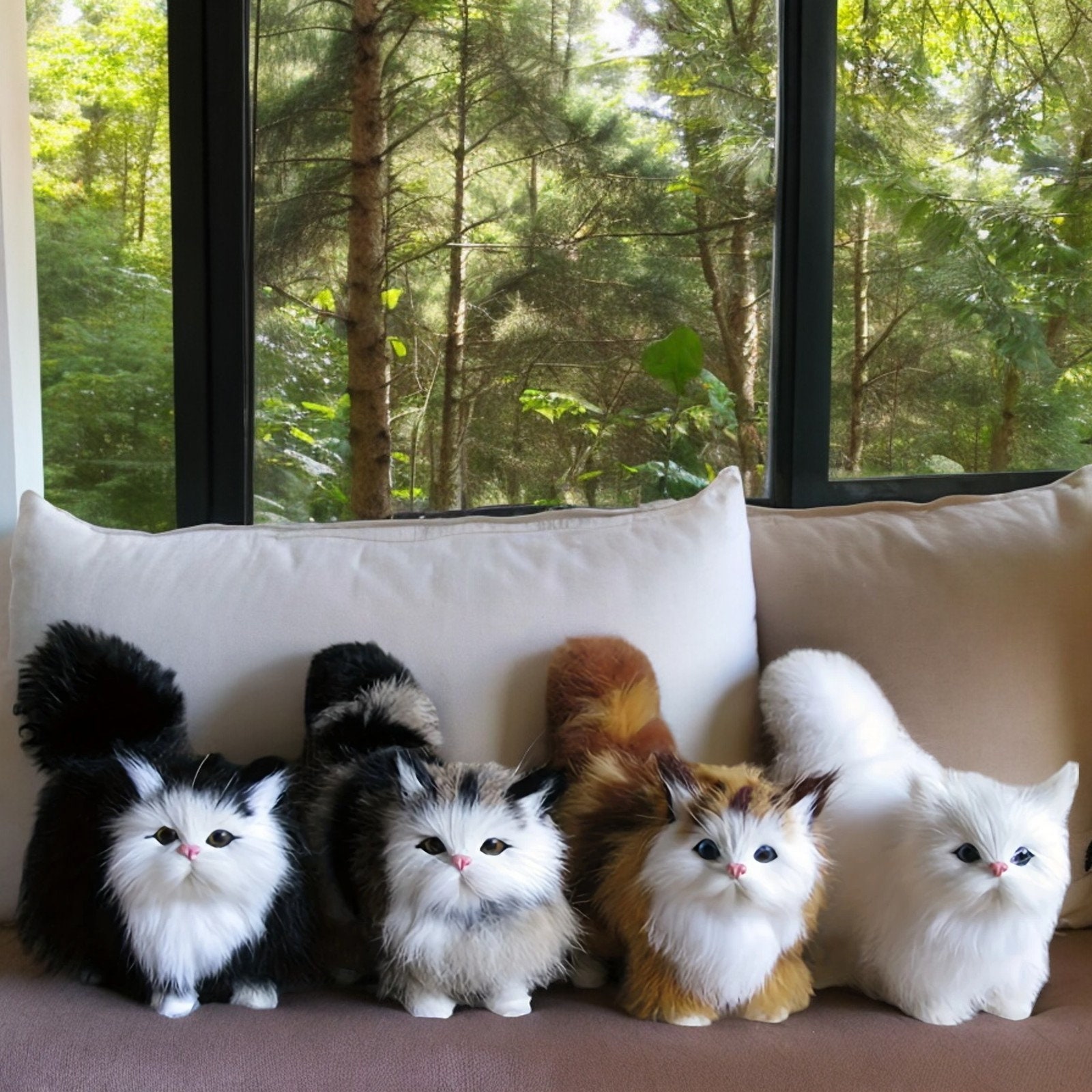 Simulation Cat Plush Cute Simulation Cat Realistic Cat Plush Realistic ...