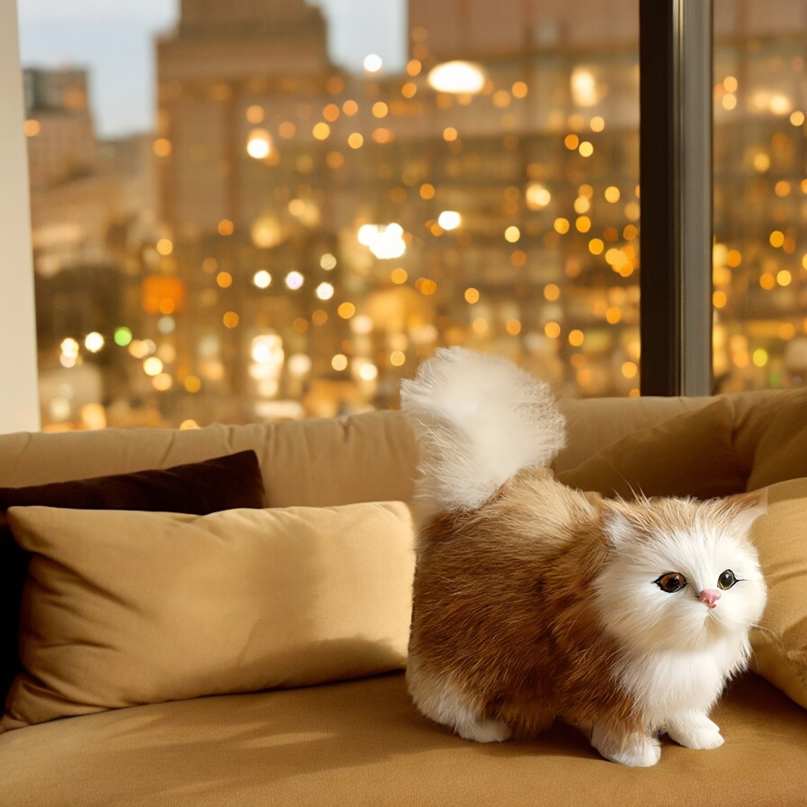 Simulation Cat Plush Cute Simulation Cat Realistic Cat Plush Realistic ...