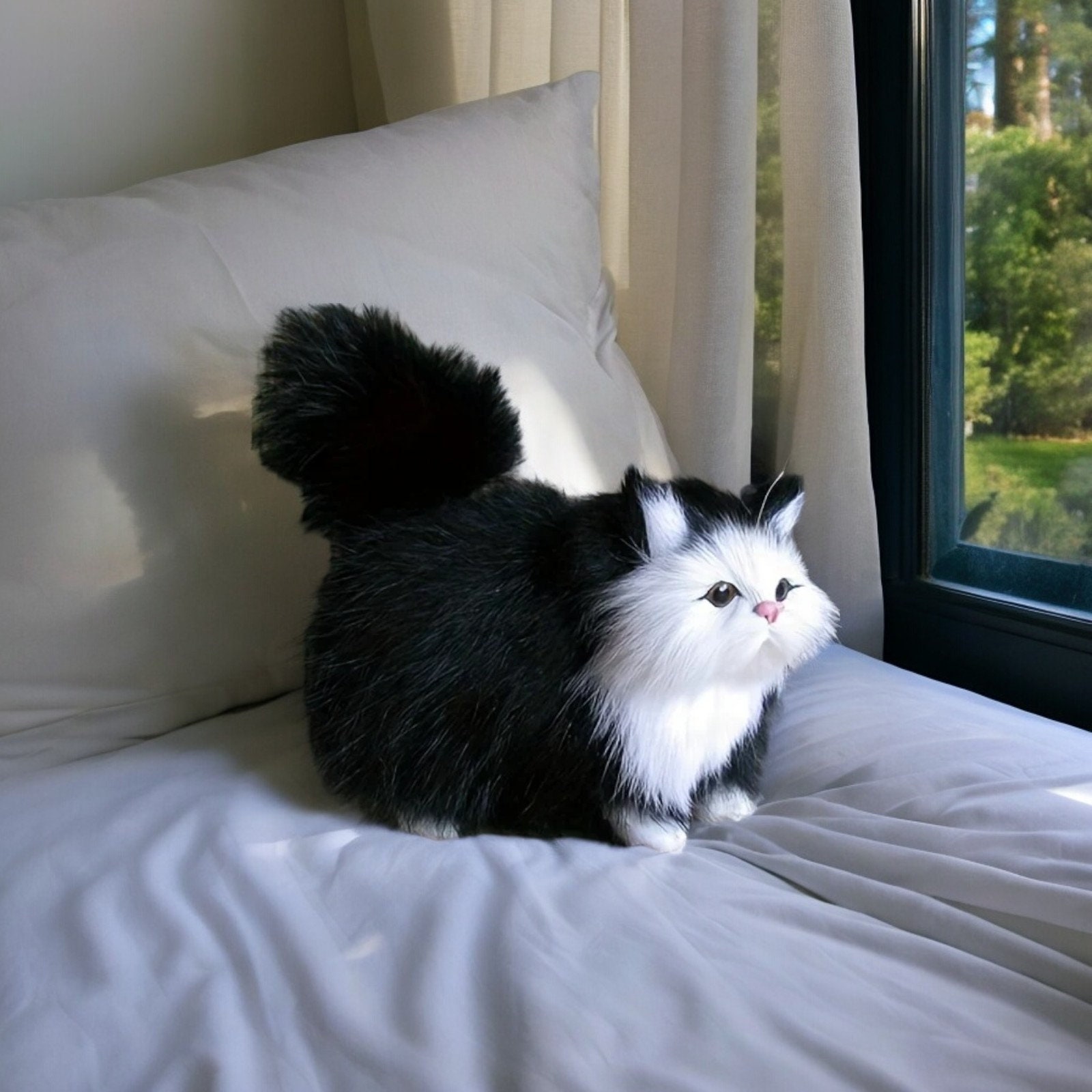 Simulation Cat Plush Cute Simulation Cat Realistic Cat Plush Realistic ...