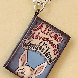 Alices Adventures in Wonderland Book Pendant on a Silver Necklace - Etsy