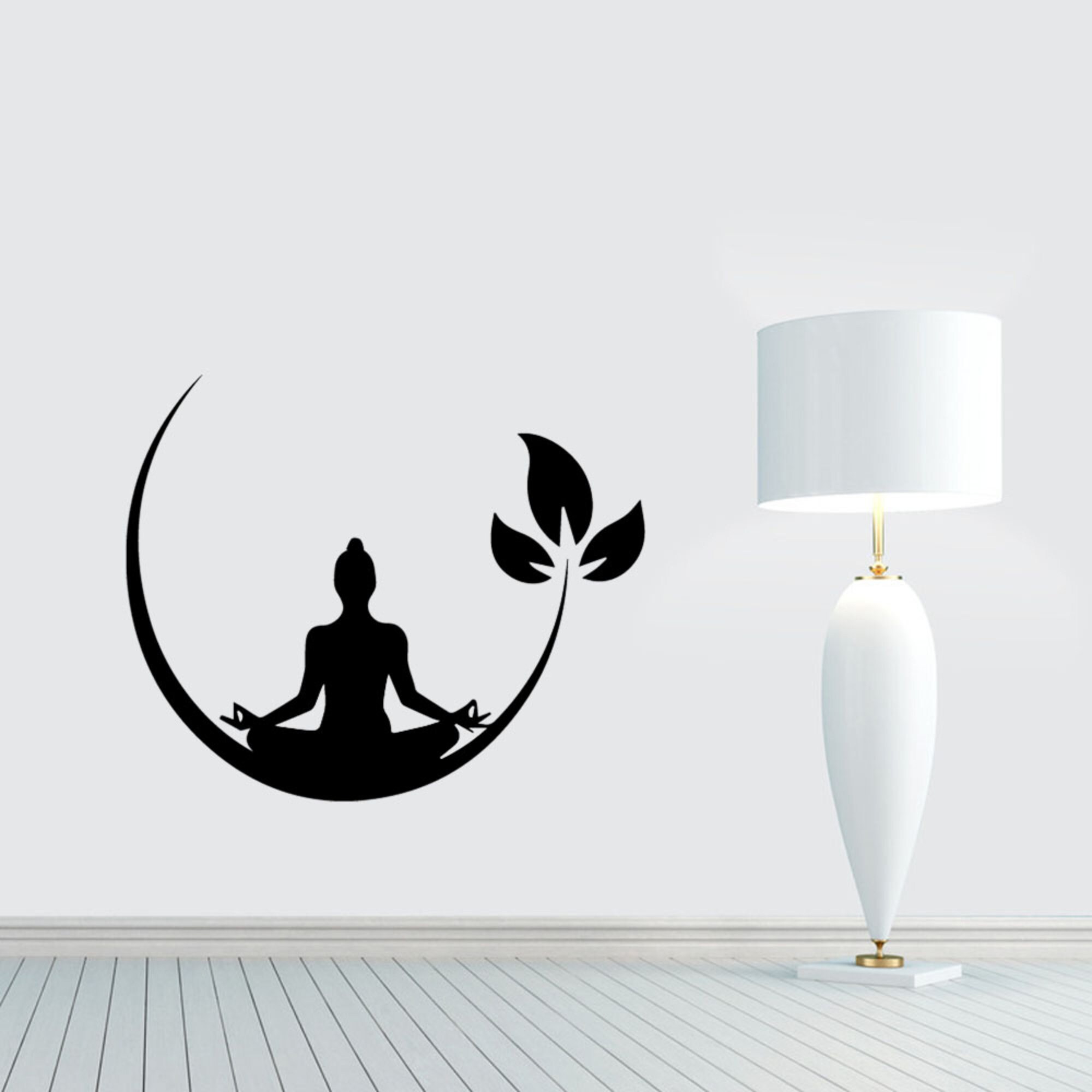 Large YOGA Design Adhesive Decal Sticker Wall Decor Art Meditation ...