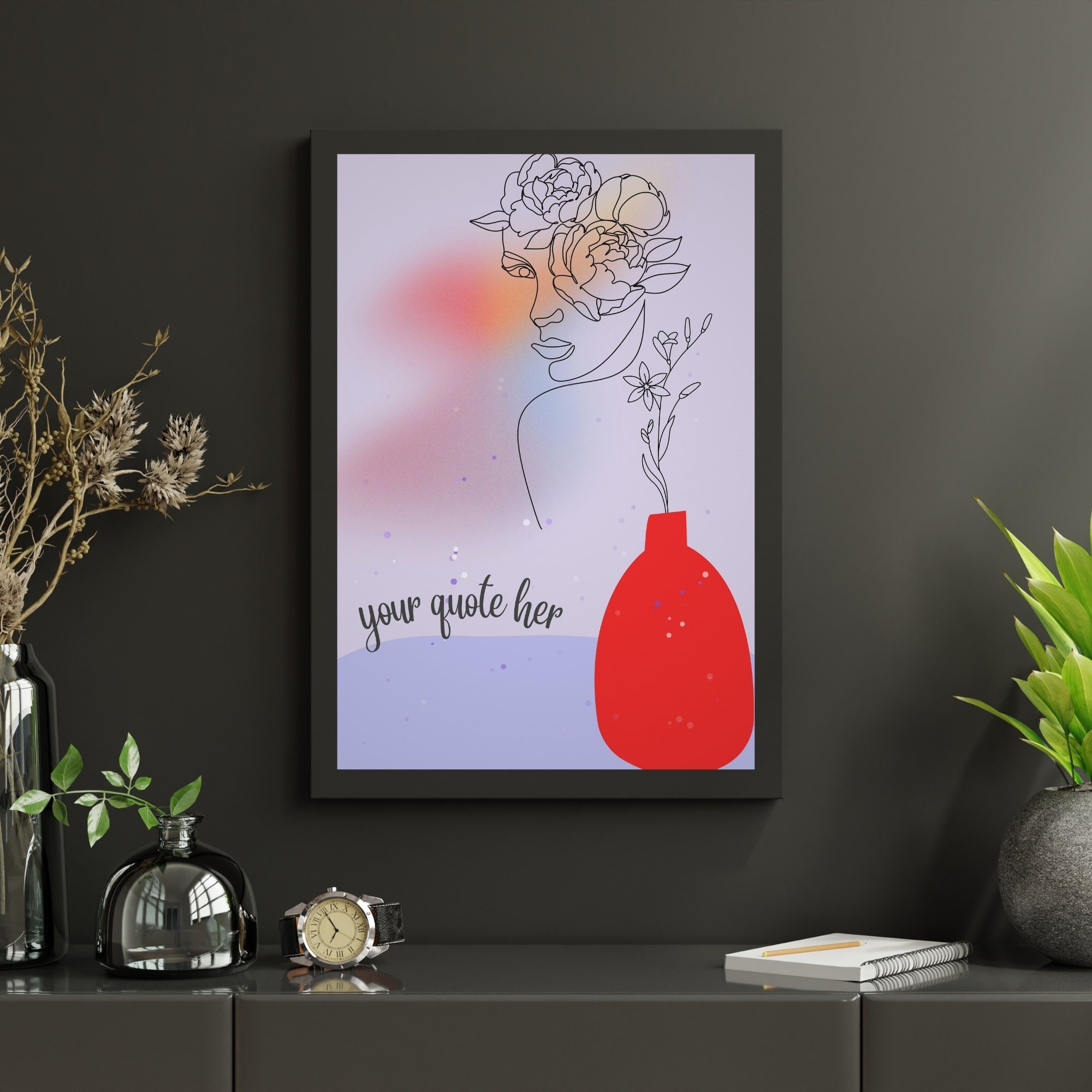 Women Line Art Printable,custom Quote Sign,digital Prints,custom Print ...