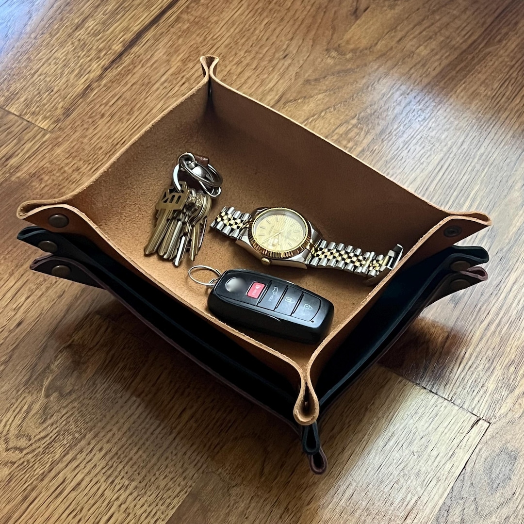 Engraved Leather Valet Tray, Christmas Gift, Custom Valet Tray ...