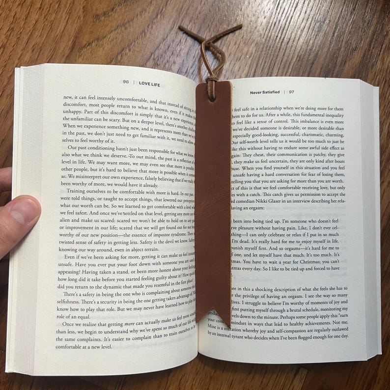 Christmas Gift Leather Bookmark, Personalized Bookmark, Reader Gift for ...