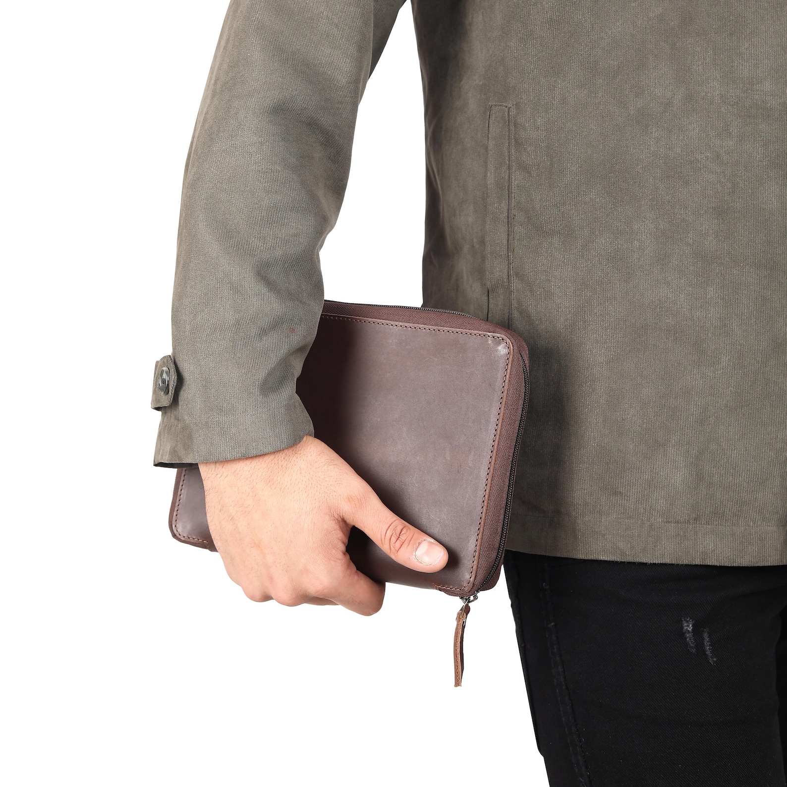 Customized Leather Small Portfolio for Men, Office Gift, Engraved ...