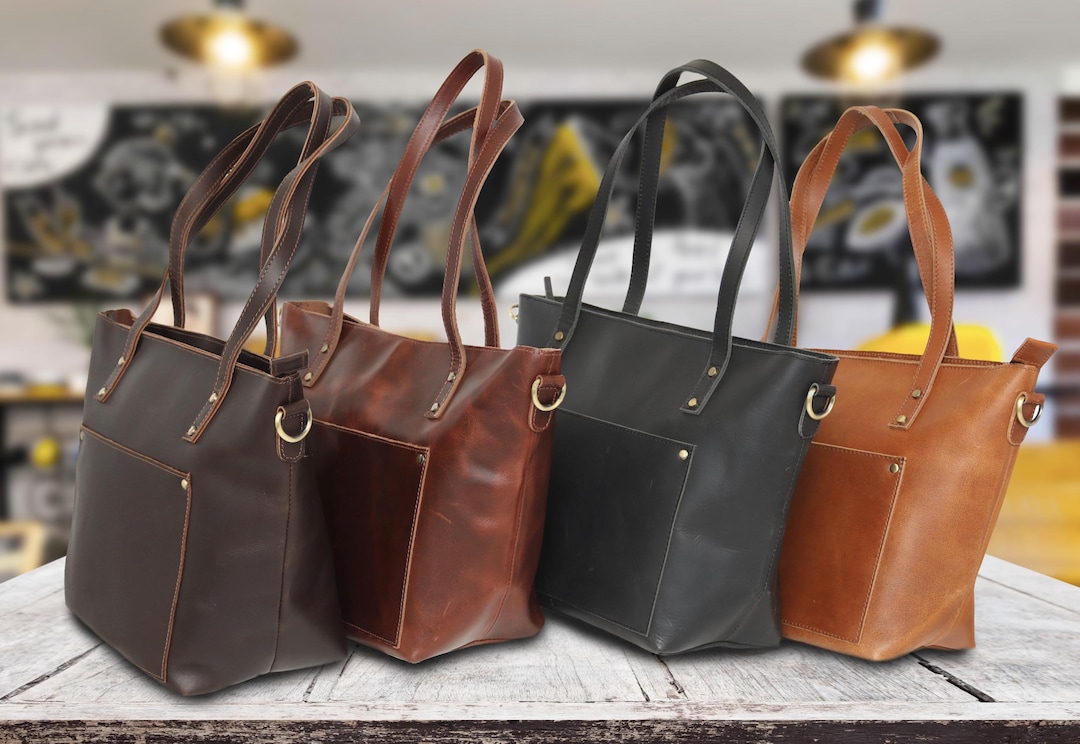 Personalized Leather Tote Bag, Custom Totes, Women Tote for Toiletries ...