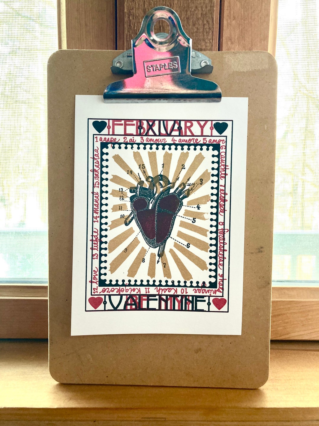 Anatomical Heart Valentine Print / Vintage Medical Illustration / Print ...