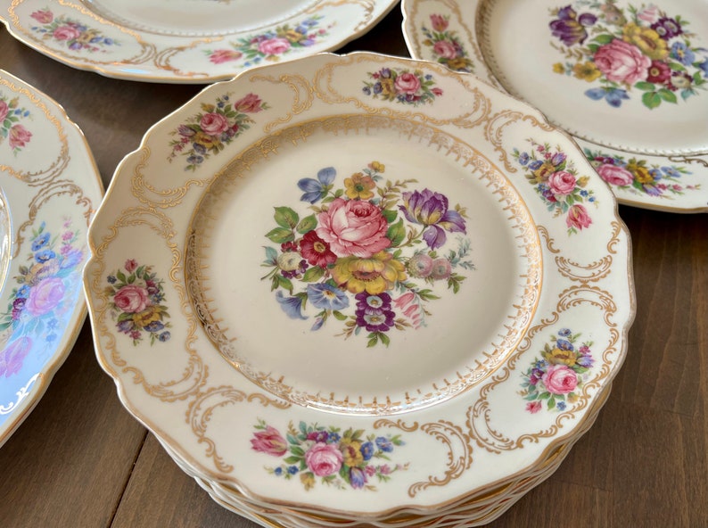 Vintage Rosenthal queens Bouquet Continental Ivory 50 Piece Set-service for 12 - Etsy