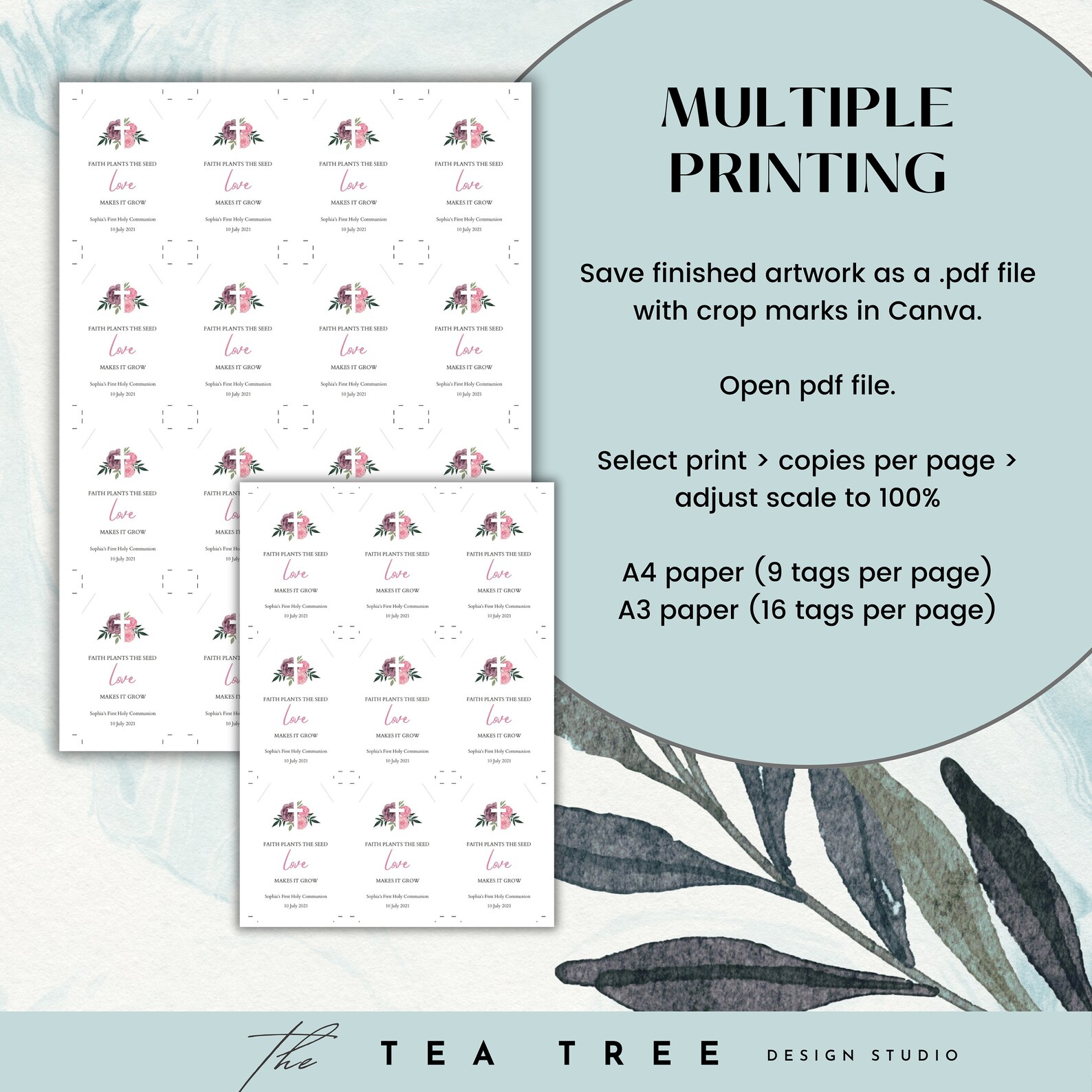 Editable Tag Template | Custom Gift Tag | Instant Download Printable ...