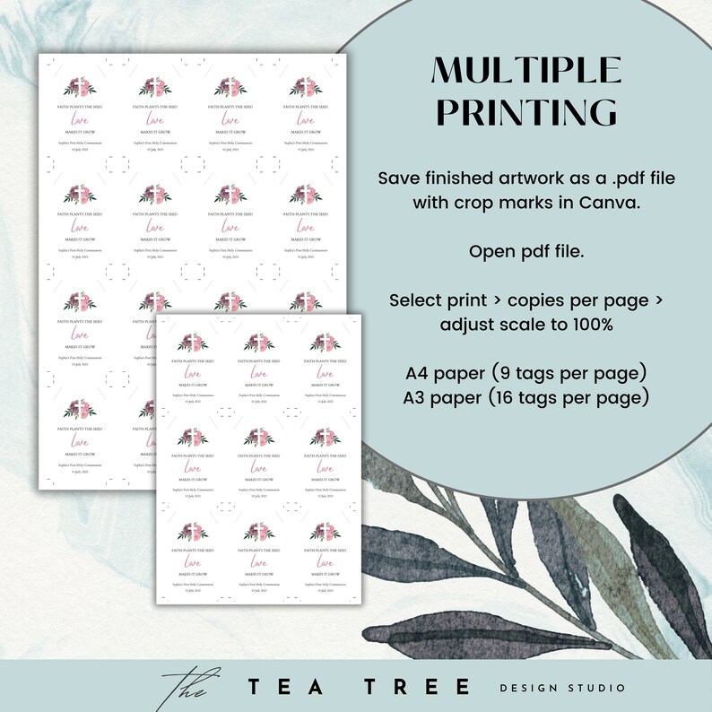 Editable Tag Template | Custom Gift Tag | Instant Download Printable ...