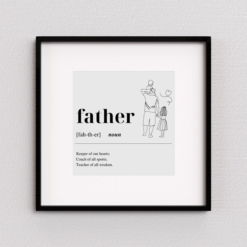 Father, Son and Daughter Print Out | Line Drawing of Father and ...
