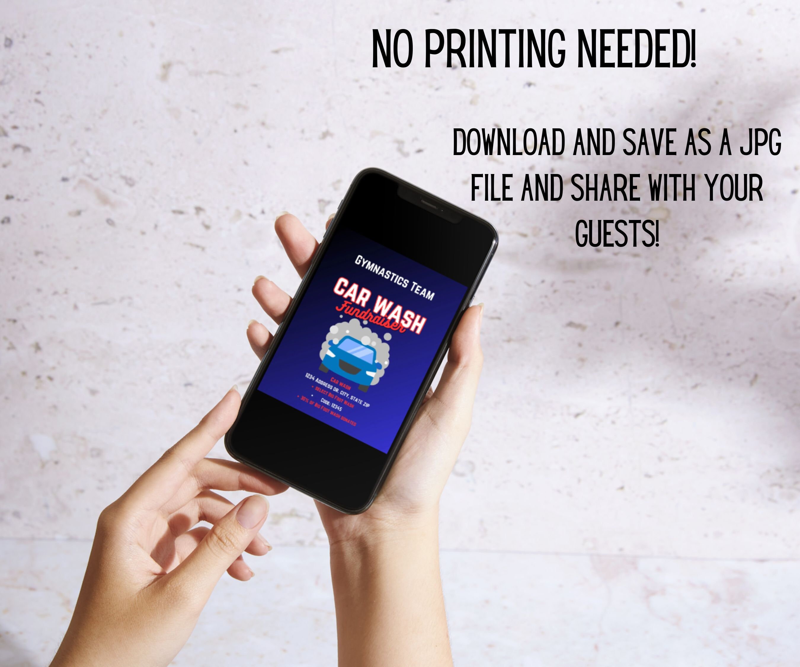 EDITABLE Car Wash Fundraiser Flyer Template. Instant Download - Etsy