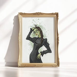 Wicked Nursery Prints Set of 3 | Elphaba & Glinda Wall Art | Watercolor ...