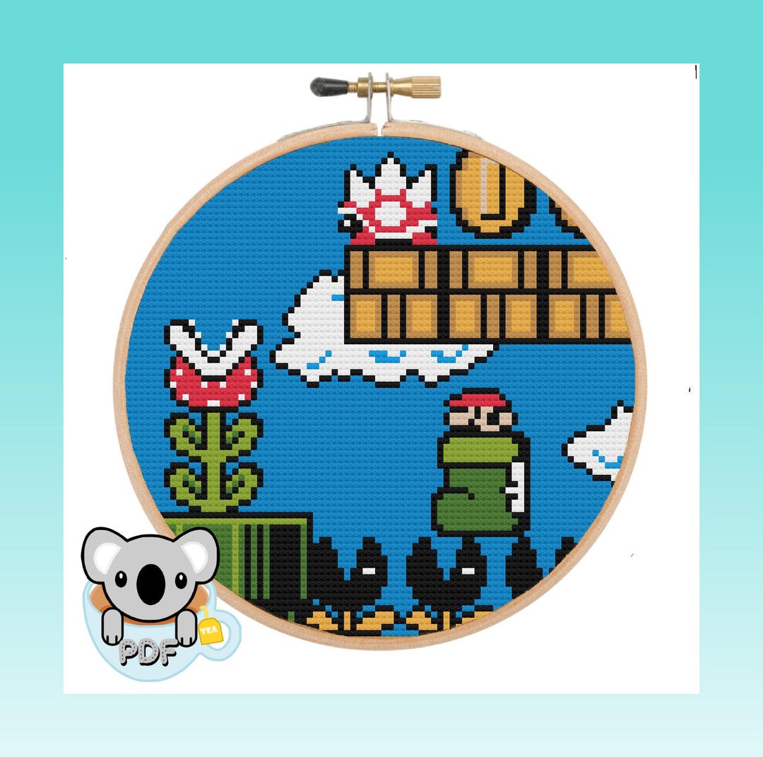 Mario Boot - Super Mario Bros - Cross Stitch Pattern PDF Download - Etsy