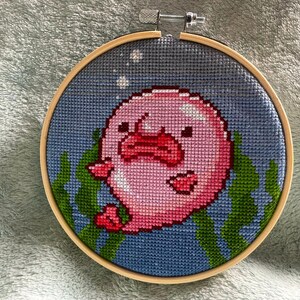 Blob Fish - Sealife Collection - Cross Stitch Pattern PDF Download - Etsy