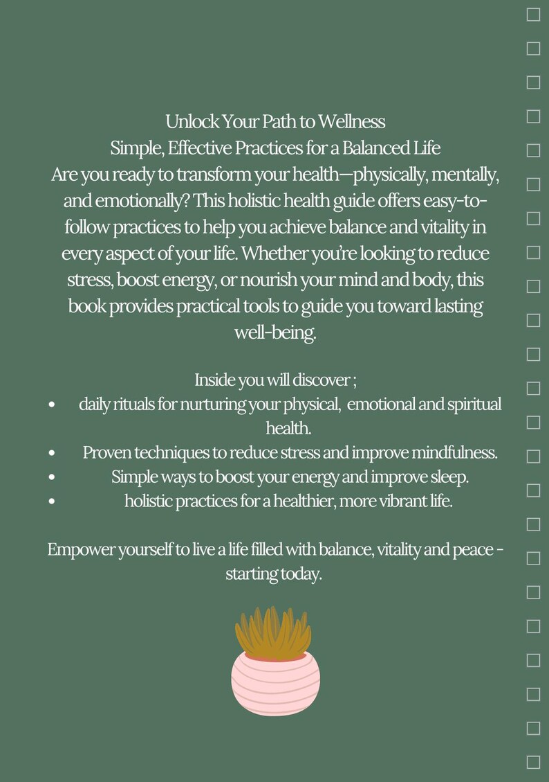 Holistic Wellness Guide: A Printable Journey to Mind, Body, and Spirit ...