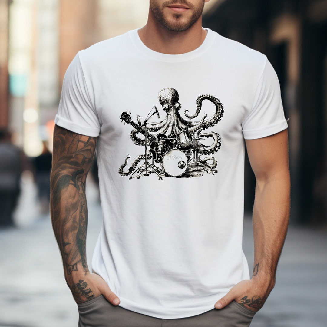 Octopus Band Retro Shirt | Comfort Colours Vintage Band Shirt | Shirt ...