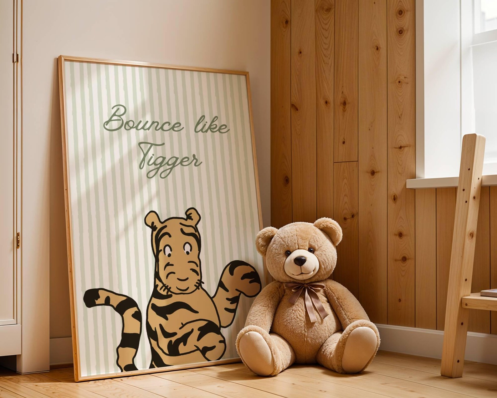 Classic Winnie the Pooh Sage Green Nursery Wall Art Digital Download ...