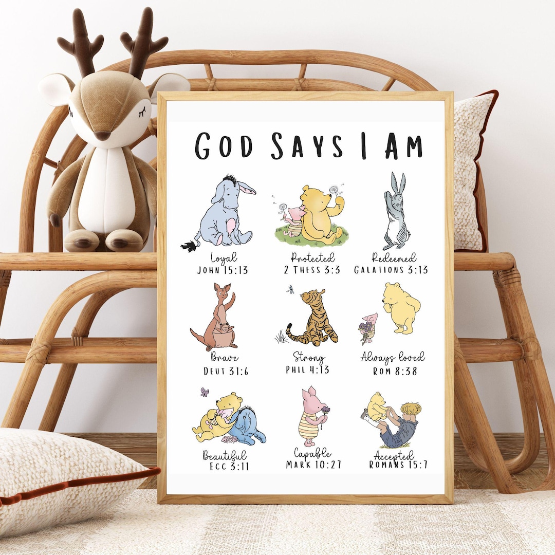 Winny the Pooh Baby Gift Winnie-the-pooh Baby Wall Art Winnie Th Epooh ...