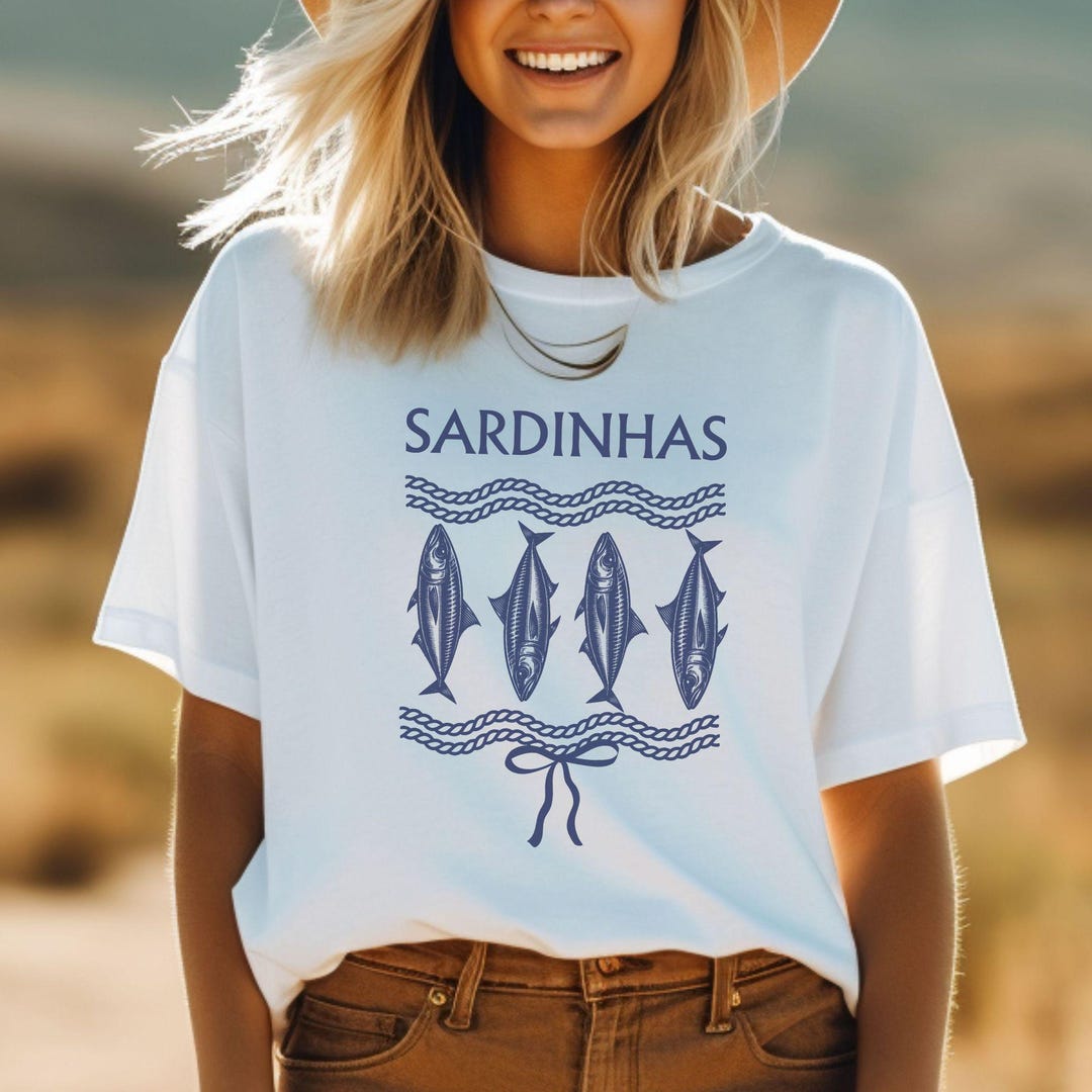 Sardines Comfort Colours Shirt Fisherman Aesthetic T-shirt Portugal ...