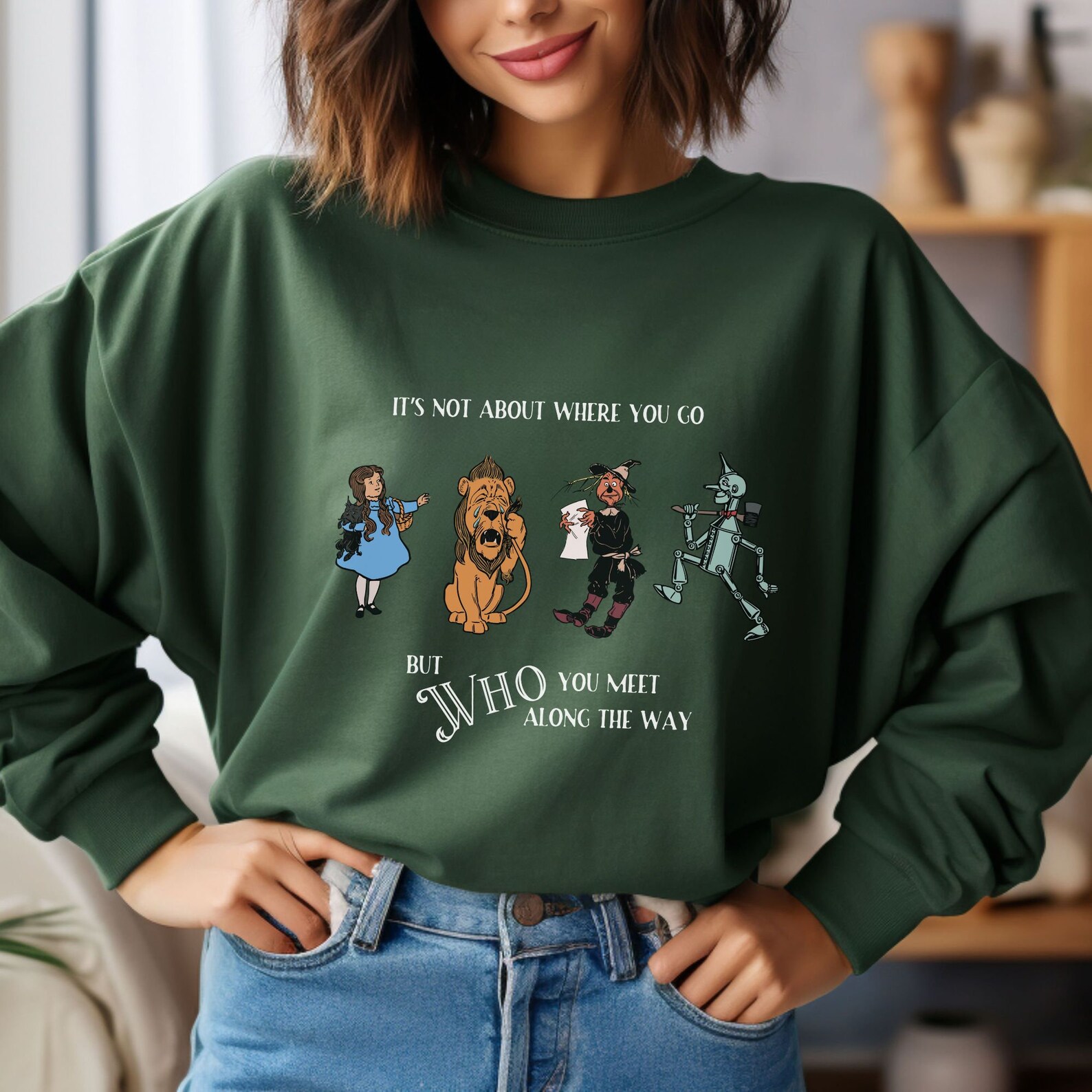 Wizard of Oz Vintage Sweater | Lion Tinman Dorothy Sweater | Sweater ...
