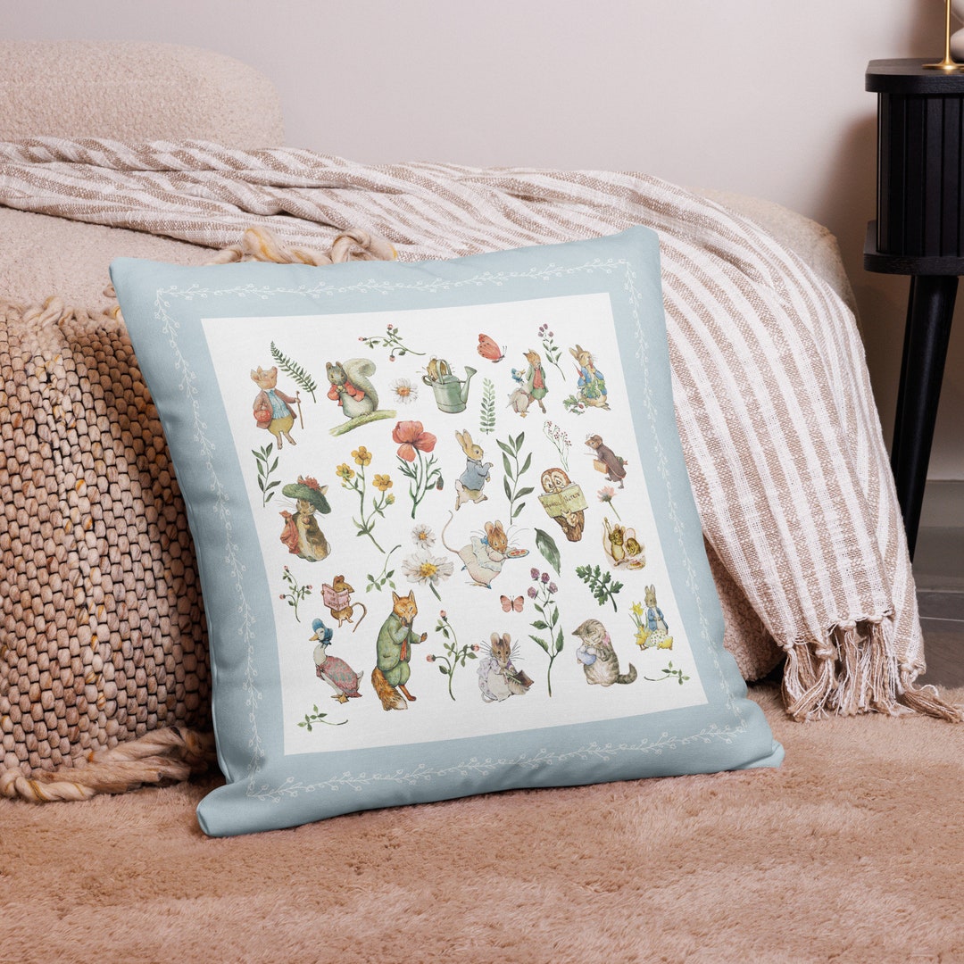 Peter Rabbit Pillow Beatrix Potter Cushion Peter Rabbit Nursery Gift ...