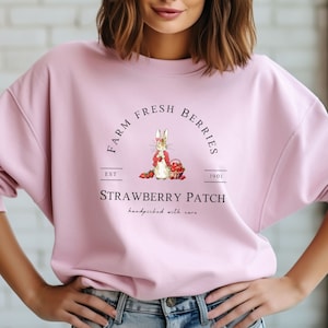 Strawberry Rabbit Shirt | Peter Rabbit Strawberry Sweater | Strawberry ...