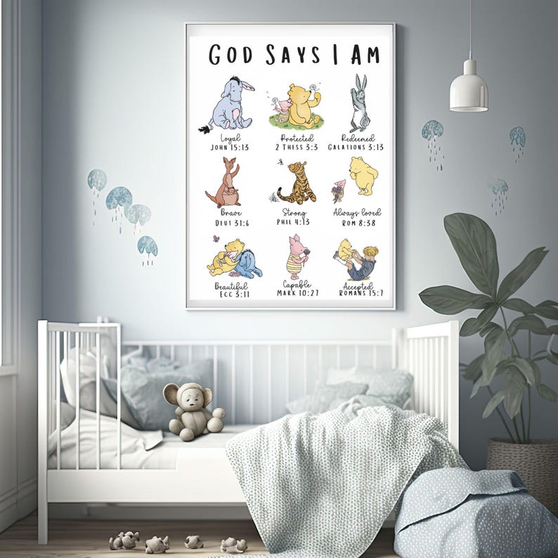 Winny the Pooh Baby Gift Winnie-the-pooh Baby Wall Art Winnie Th Epooh ...