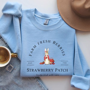 Strawberry Rabbit Shirt | Peter Rabbit Strawberry Sweater | Strawberry ...