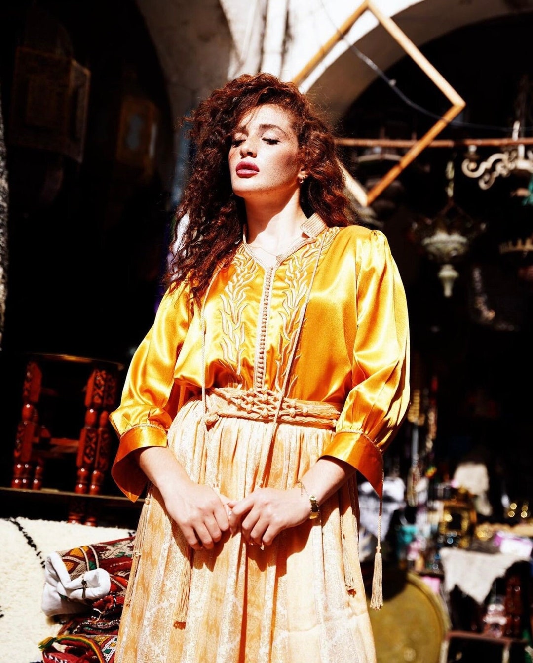 IJ Tangier Orange Set Moroccan Sunset: Vibrant Three-piece Modern ...