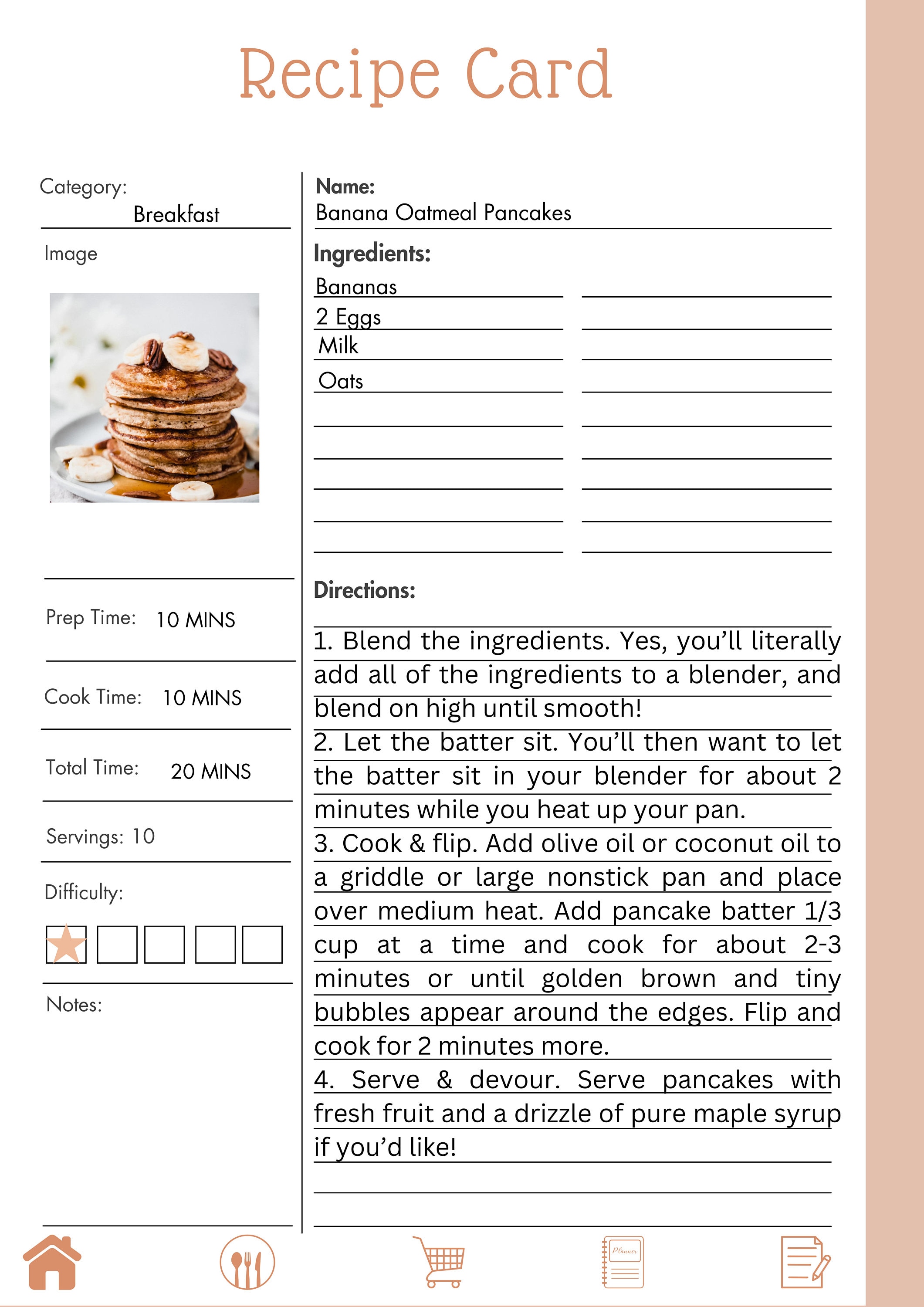 Digital Cooking Journal | Digital RECIPE BOOK, Goodnotes Planner, iPad ...