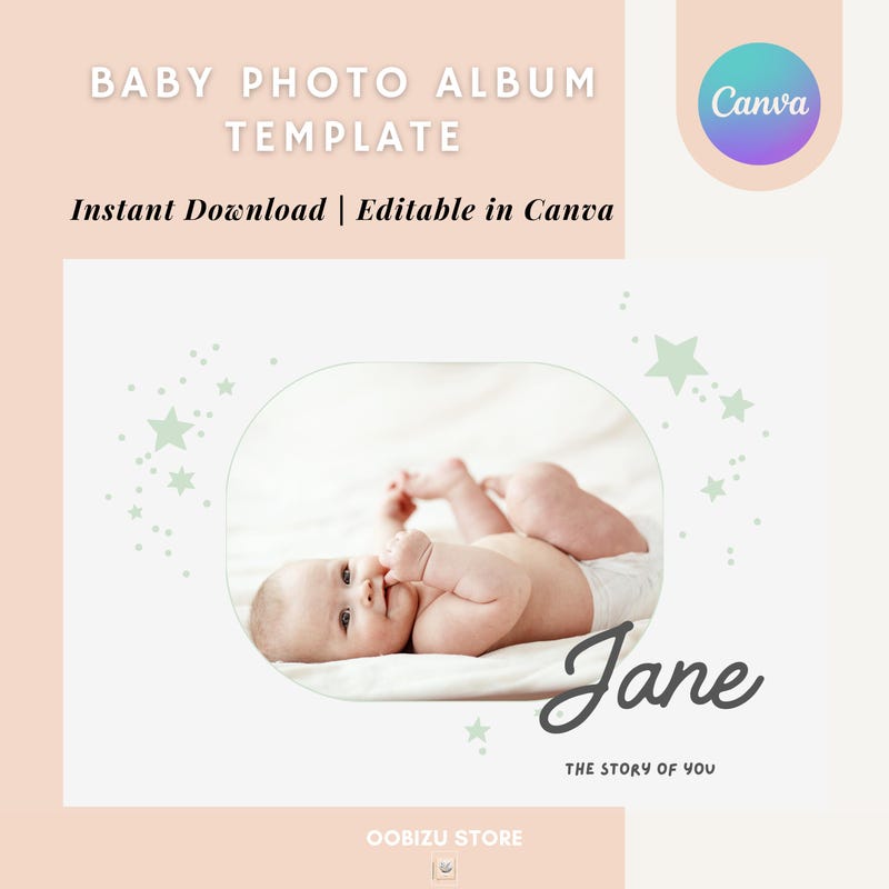 Baby Album Template - Etsy