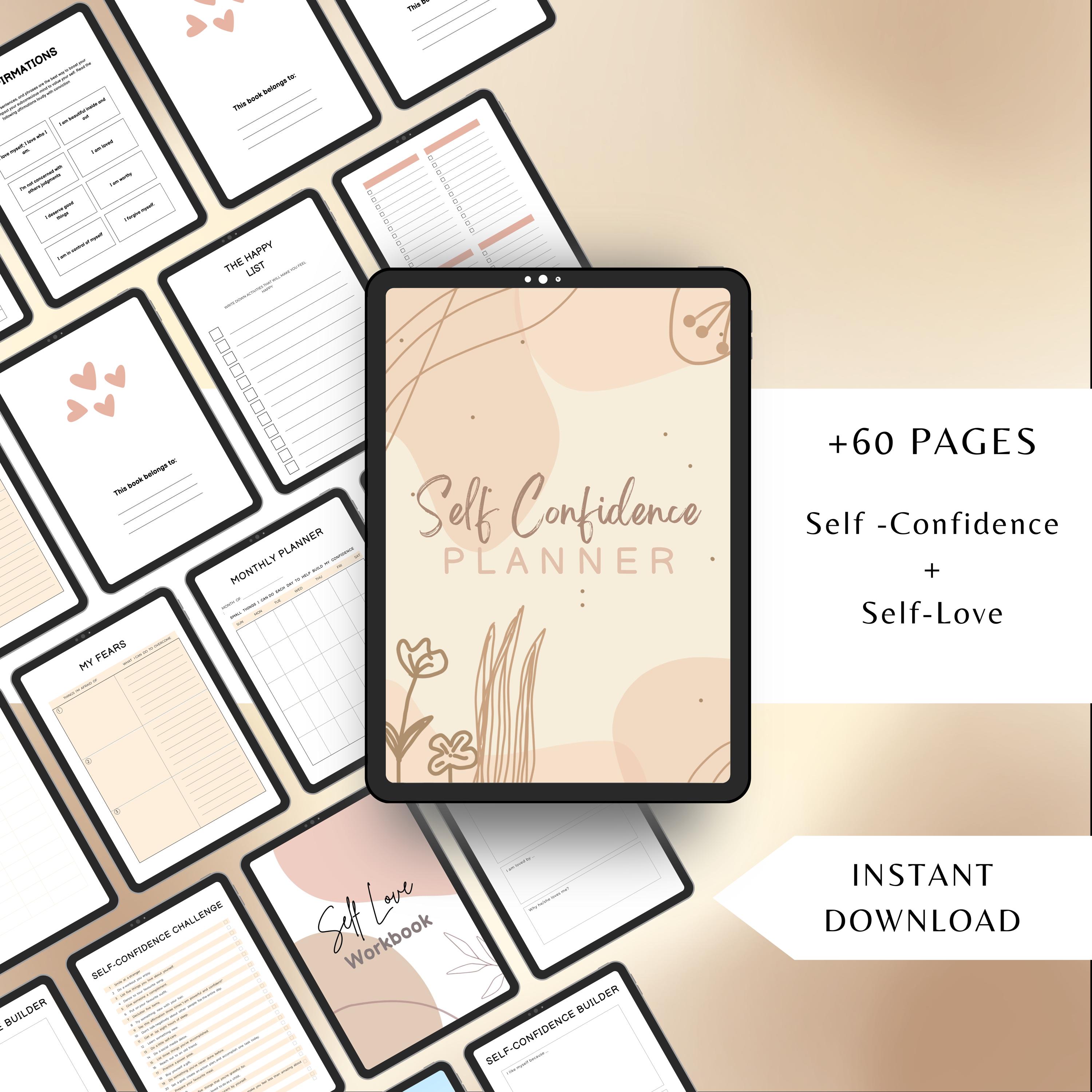 Self-confidence Planner & Self-love Workbook: Empower Your Journey to ...