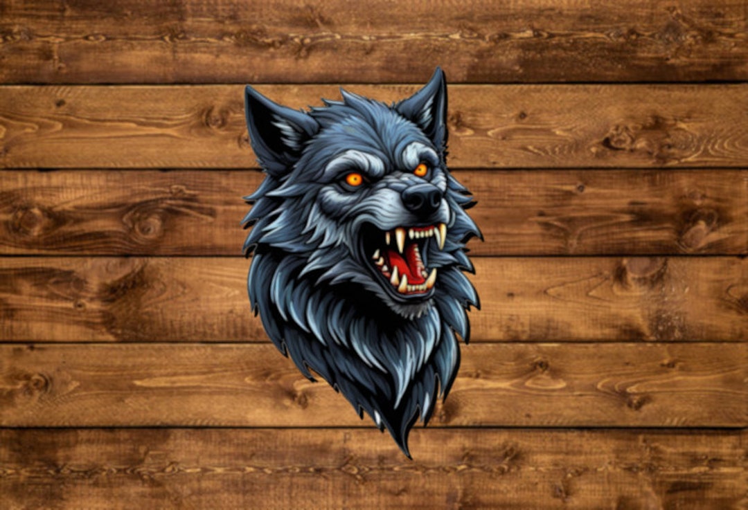 Werewolf Sticker Wolf Sticker for Laptop Wolf Decal Werewolf Decal for ...