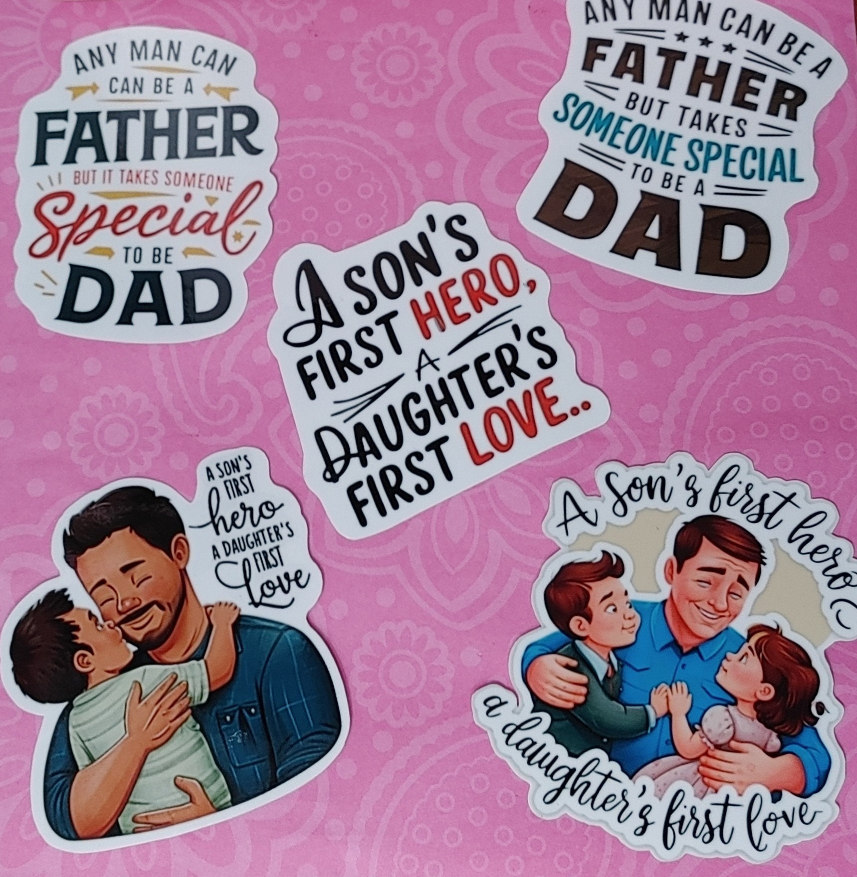 Fathers Day Dad Vinyl Sticker Decal for Water Bottles Laptop Decals ...