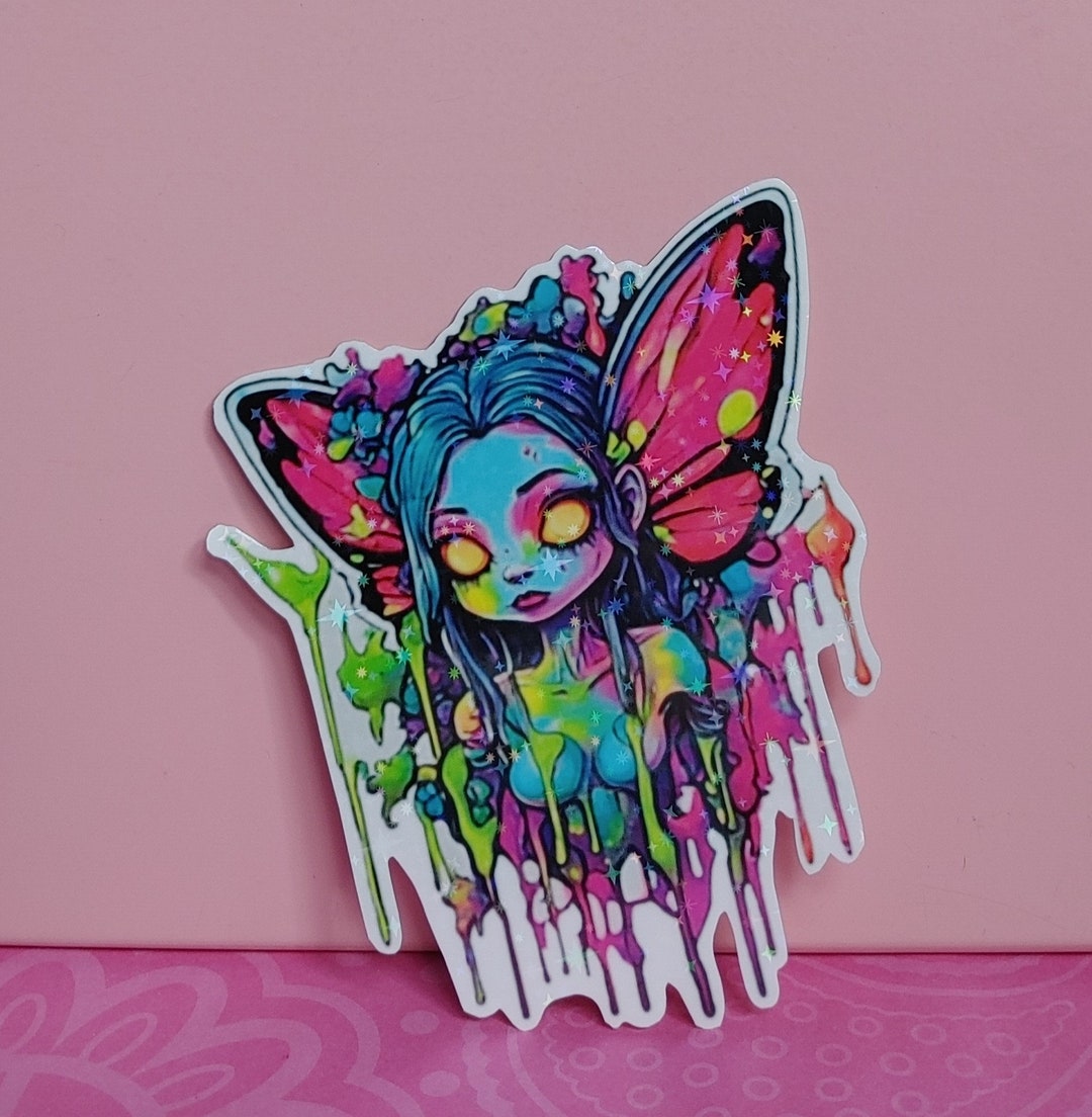 Gothic Drip Fairy Vinyl Sticker Decal for Water Bottle Laptop Wall ...