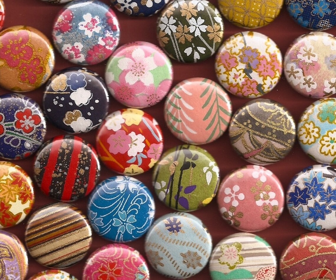 150 Japanese Paper Button Assortment Great Wedding/party Favors - Etsy