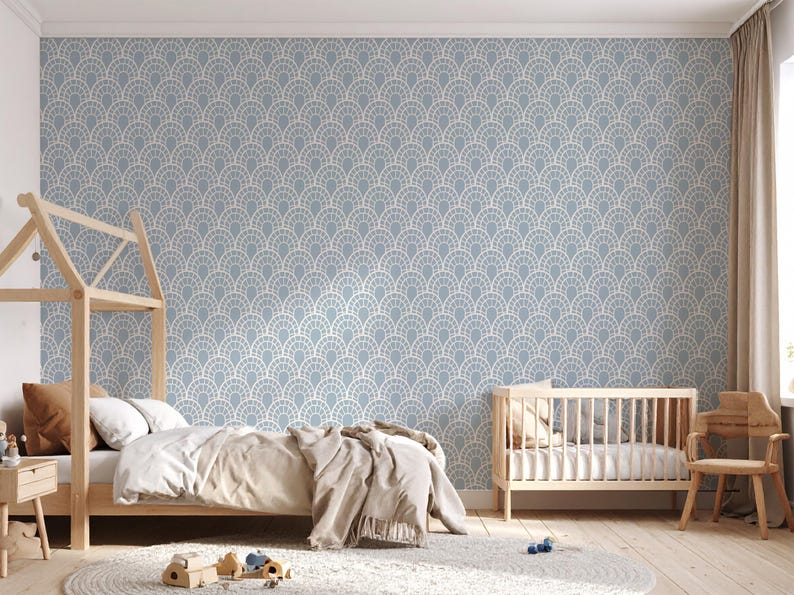 Light Blue Boho Rainbow Wallpaper | Pastel Rainbow Pattern | USA Buyers ...