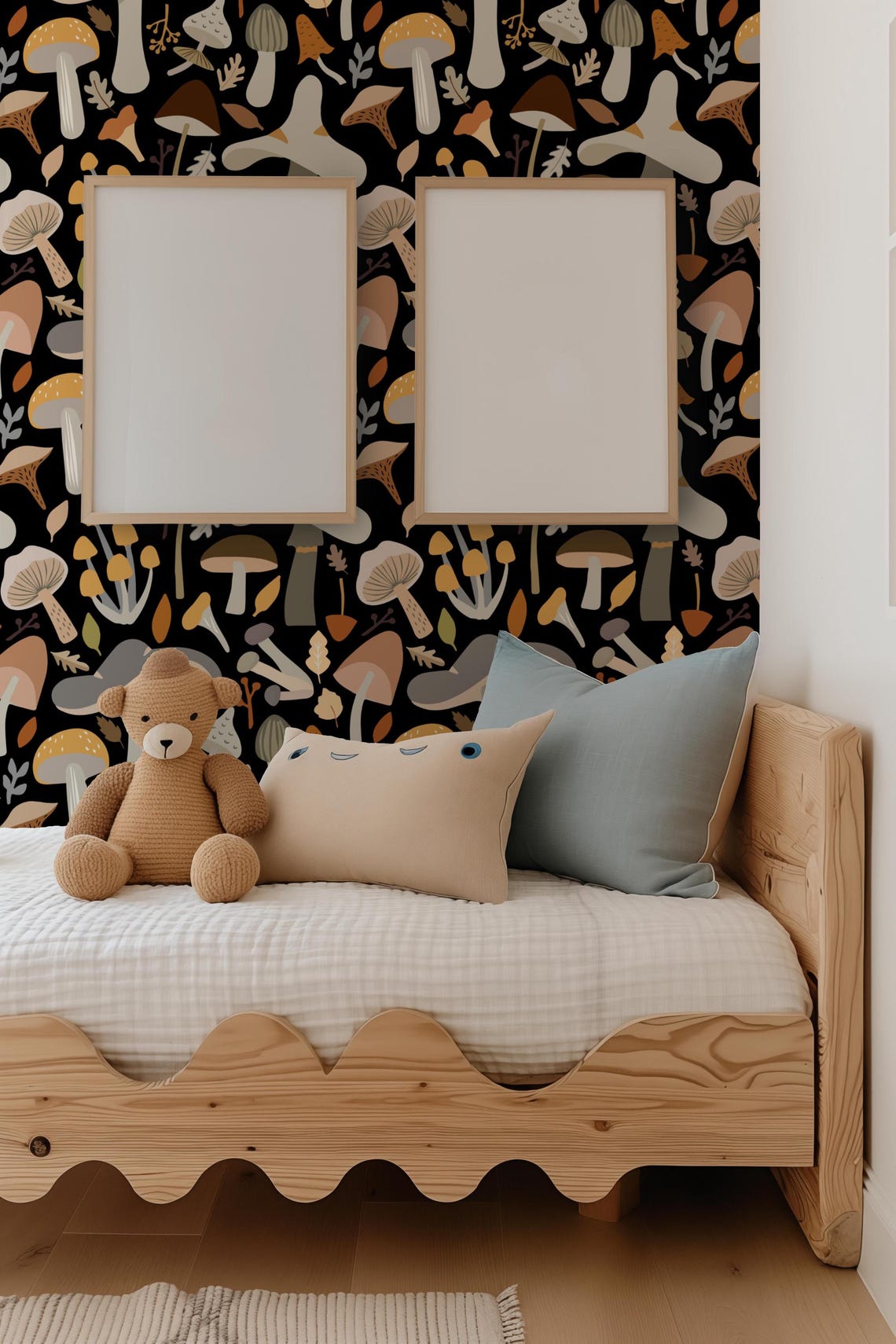 Mushroom Woodland Murals Dark Wallpaper Self Adhesive Peel and Stick ...