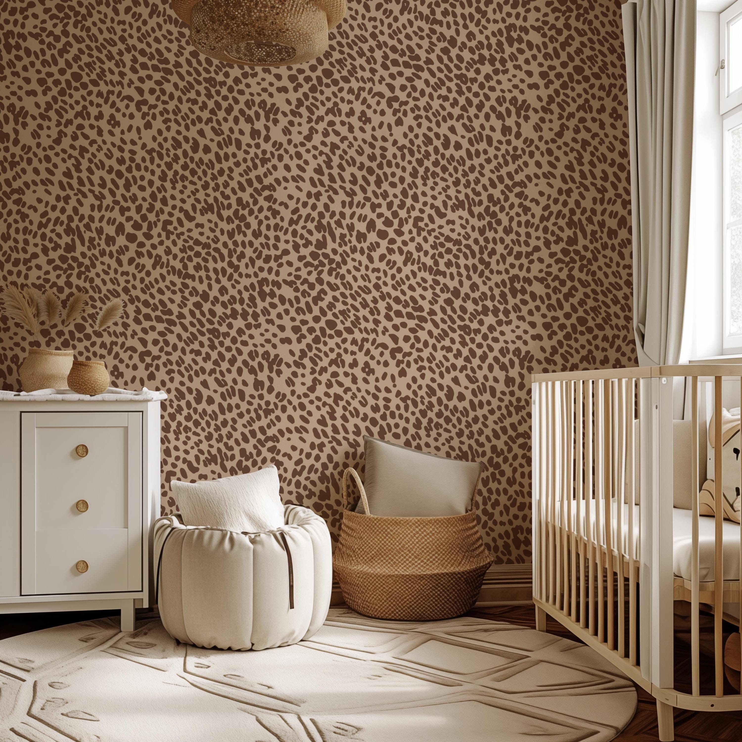 Cheetah Print Wallpaper - Neutral or Custom Colors, Peel and Stick ...