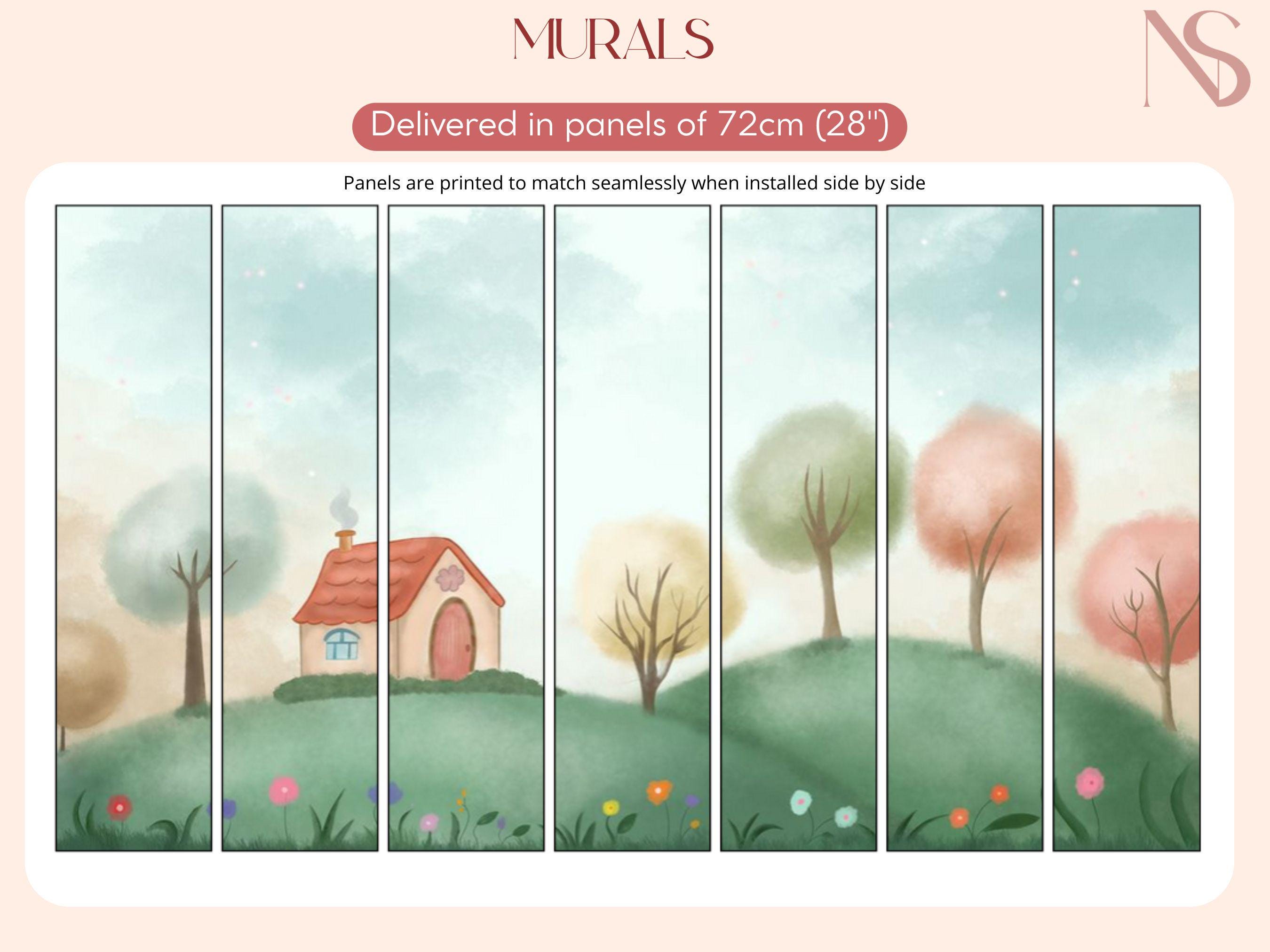 Cotton Candy Tree Wallpaper Mural: Whimsical Nursery Peel and Stick ...