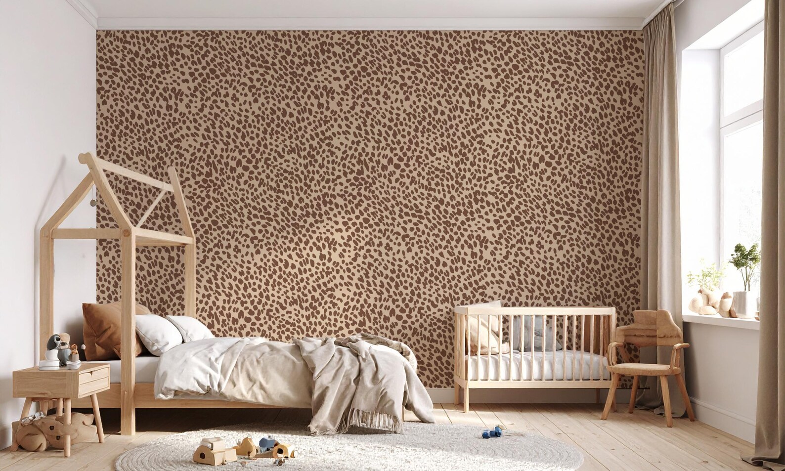 Cheetah Print Wallpaper - Neutral or Custom Colors, Peel and Stick ...