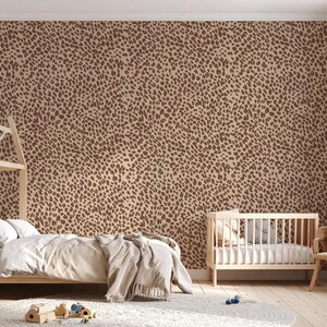 Cheetah Print Wallpaper - Neutral or Custom Colors, Peel and Stick ...