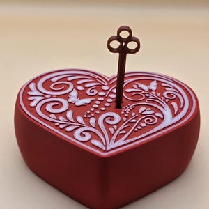 Large 3D Printed Heart-shaped Lock Box With Key - Etsy