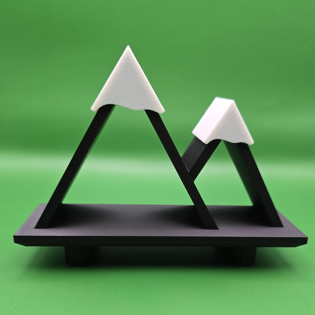 Yeti Mountain Shelf Display – Minimalist 3D Printed Decor for Small ...